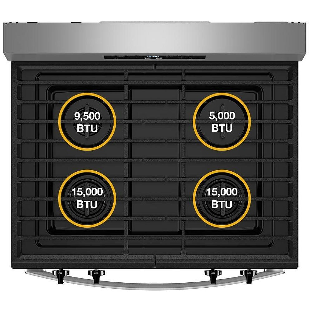 Whirlpool WFGS3530RB Gas Range | 30'' Gas Ranges | Free-Standing Gas ...